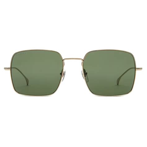 Gucci Square Frame Sunglasses Gold Green Gucci Eyewear Avvenice