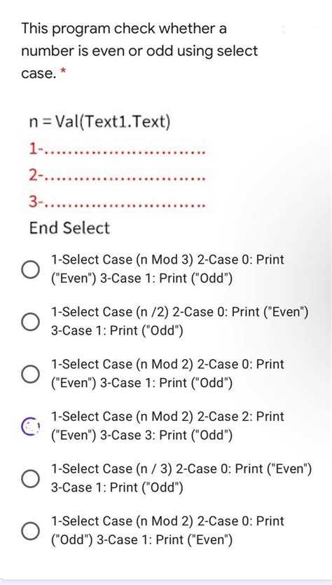 Solved This Program Check Whether A Number Is Even Or Odd Chegg