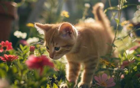 A Kitten Exploring In A Garden Online Jigsaw Puzzles