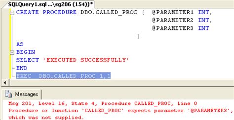 Sybase To Sql Server Migration Missing Parameter In Procedure Call