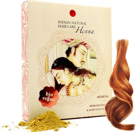 Indian Natural Hair Care Henna Barva A Kúra Na Vlasy 200 G Měděná Od