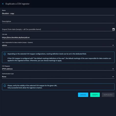 Csv Feed Opencti Documentation
