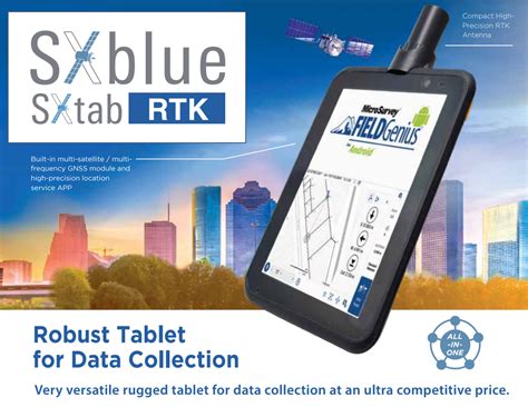 Sxtab Rtk 8 Android Gis Gps Gnss Tablet With Rtk Precision Utility Technologies