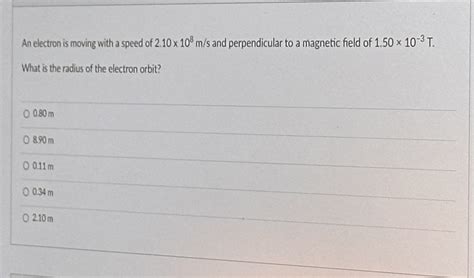 Solved An Electron Is Moving With A Speed Of M S Chegg