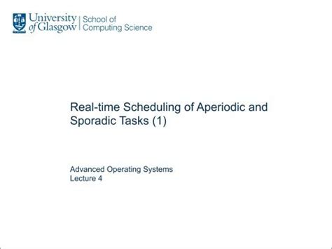 real time scheduling of aperiodic and sporadic tasks 1