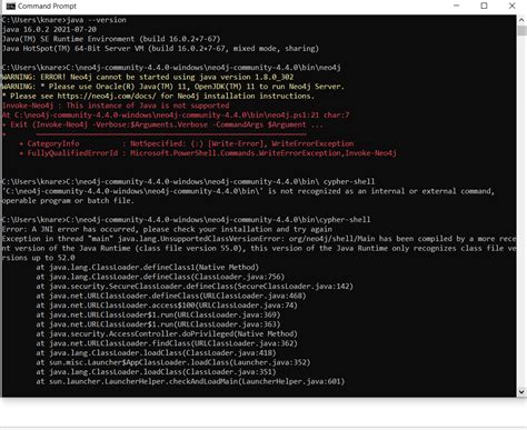 NEO4J Cypher Shell Is Not Working In My Windows 10 Laptop Presently I