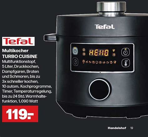 Tefal Multikocher Turbo Cuisine Angebot bei Handelshof - 1Prospekte.de