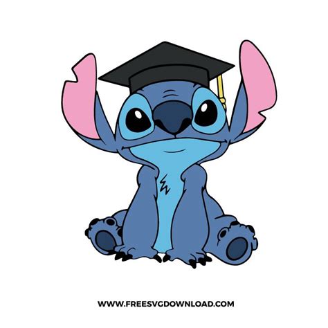 Stitch Graduation Svg And Png Free School Download Free Svg Download