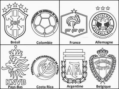 Coloriage Logos Fédérations De Football
