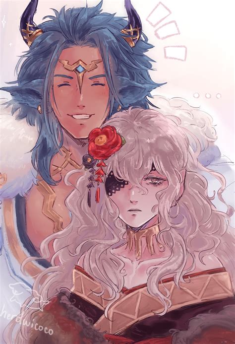 embla askr embla and askr fire emblem and 1 more drawn by