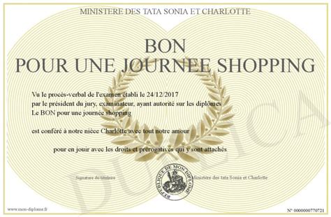 Bon Pour Une Journee Shopping