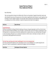 Inquiry Portfolio Project Final Submission Docx INQR INQUIRY PORTFOLIO PROJECT FINAL