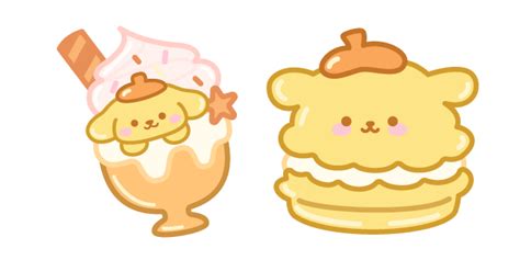 Sanrio Pompompurin Ice Cream And Macaron Cursor Custom Cursor