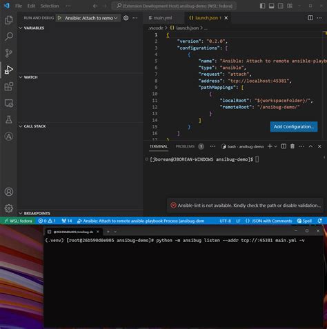 Remote Debugging Ansibug