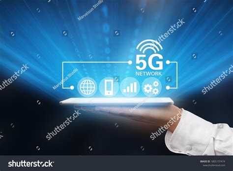 Concept 5g Network New Generation Networks ภาพประกอบสต็อก 1805137474