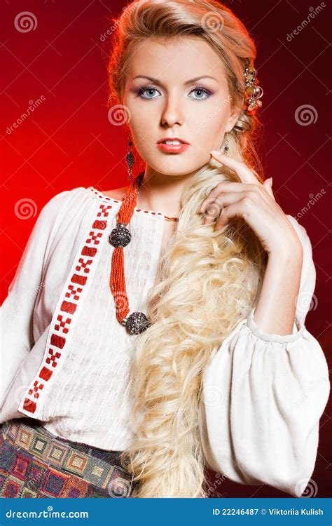 Woman In National Costume Stock Image Image Of Costume 22246487