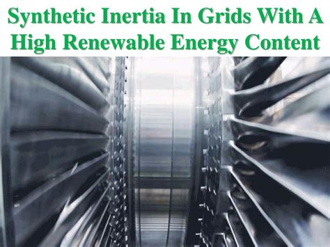 Solution Synthetic Inertia Synthetic Inertia And Renewable Energy