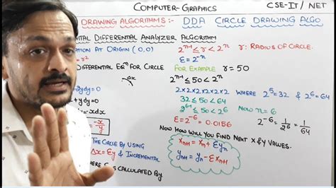 4 5 Dda Circle Drawing Algorithm In Computer Graphics In Hindi Youtube