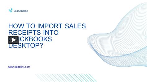 Ppt How To Import Sales Receipts Into Quickbooks Desktop Powerpoint Presentation Free To