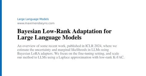 Bayesian Low Rank Adaptation For Large Language Models
