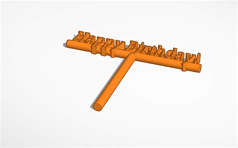 3d Design Happy Birthday Sign Tinkercad