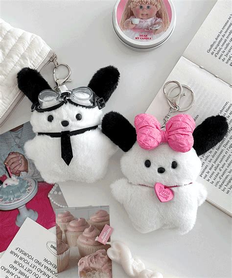 커플 멍뭉이 키링 강아지 포차코 귀여운키링 애착인형 에이블리