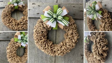 How To Make A Simple Burlap Wreath How To Make Wreaths Wreath