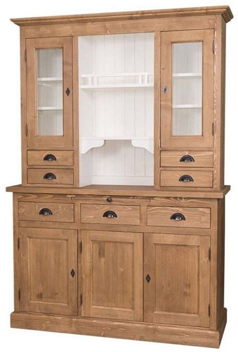 Casa Padrino Küchenbuffet Landhausstil Küchenschrank Braun Weiß 137 X