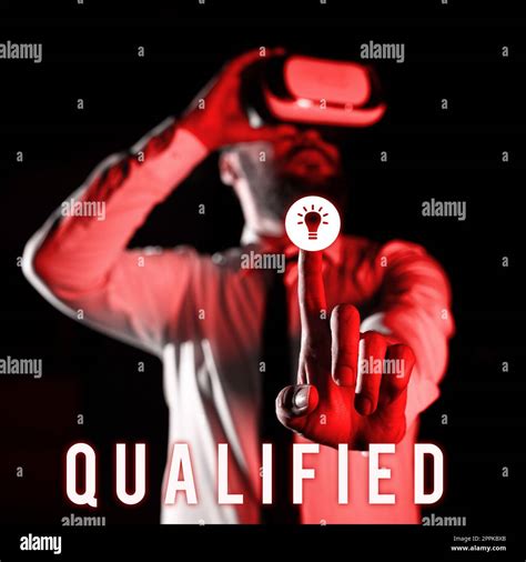 Text Caption Presenting Qualified Business Idea Officially Trained To Perform A Particular Job