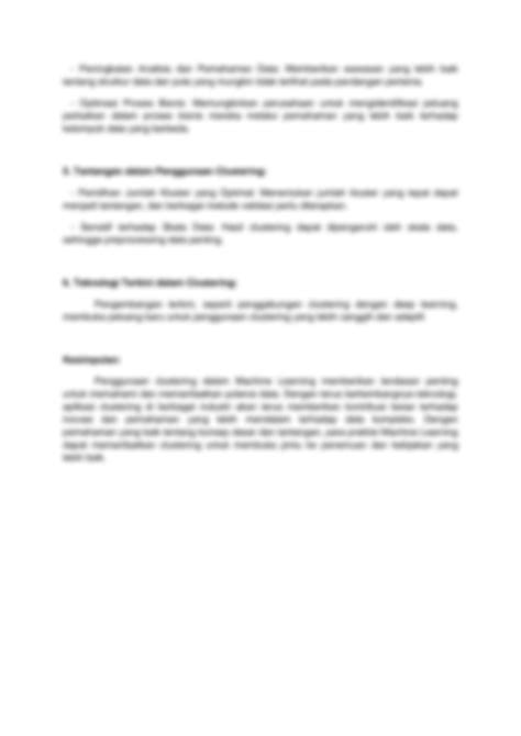 Solution Penggunaan Clustering Dalam Machine Learning Studypool