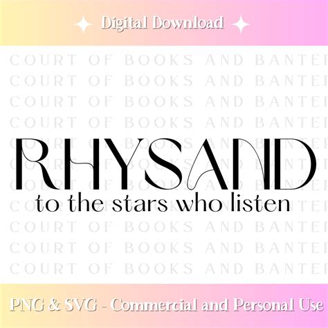 Acotar Inspired Rhysand Svg Png  Pdf Cricut Svg File Booktok Bookish
