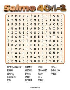 Salmo 40 1 2 Sopa De Letras Letra Grande Psalms