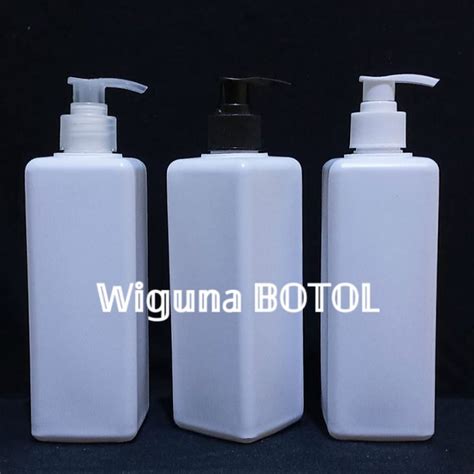 Jual Botol Pump 500ml Kotak Hdpe Putih Doff Botol Hdpe 500ml Putih