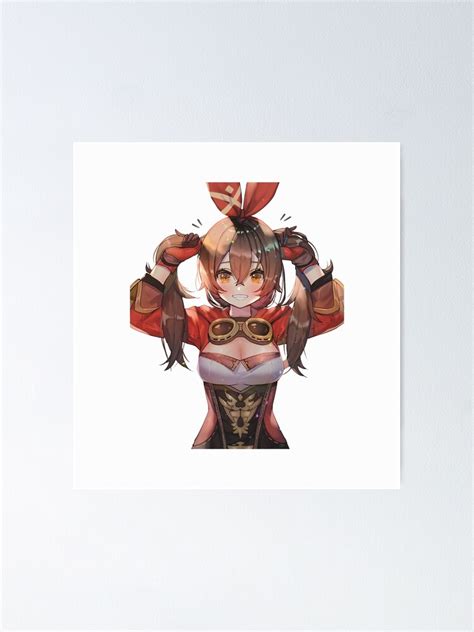 Genshin Impact Amber Poster For Sale By Helynord Redbubble