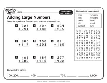 Free Adding Large Numbers Worksheet Download Free Adding Large Numbers Worksheet Png Images