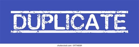 Stamp Word Duplicate Grunge Style White Stock Vector Royalty Free 597748589 Shutterstock