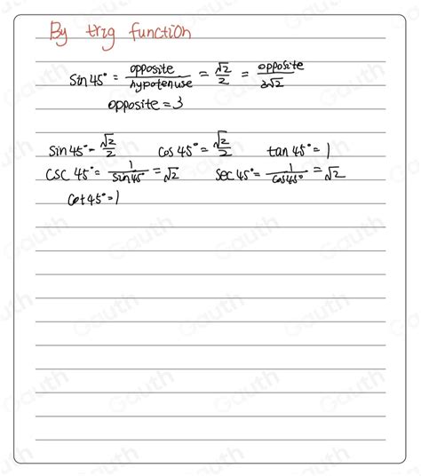 Solved Sin30°5 Csc 60° Se C 60° Sin 60° Cos 60° Tan 60°frac 2