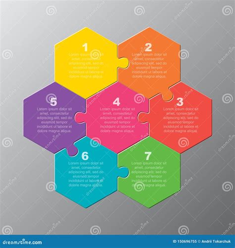 Hexagonal Diagram Schema Infographics Element Cartoon Vector