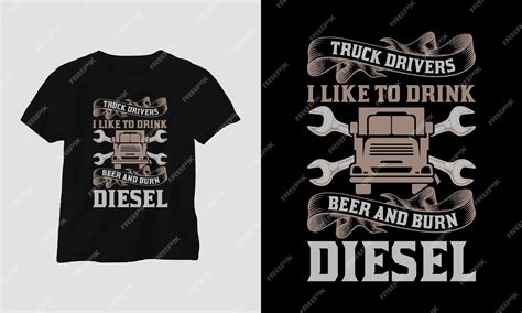 Premium Vector Truck Driver T Shirt Design Vintage Style With Truck