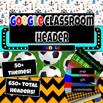 Google Classroom Header BUNDLE By 45 90 TPT