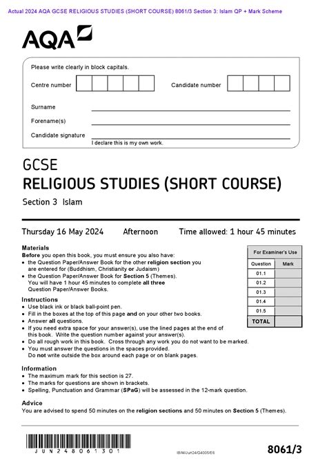 Official June 2024 Aqa A Level Mathematics 7357 1 Paper 1 Merged