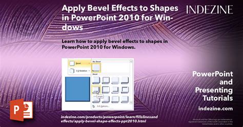 Apply Bevel Effects To Shapes In Powerpoint 2010 For Windows