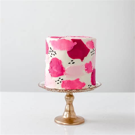 Textured Pink Buttercream Cake