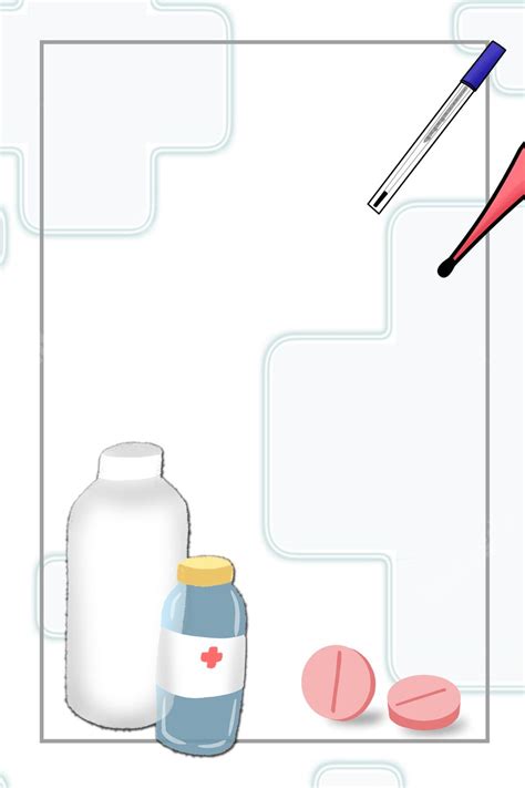 Poster Promoting Medical Drugs Page Border Background Word Template And