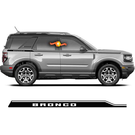 Pair Ford Bronco 2021 2022 Side Stripe Vinyl Decal Kit Sticker Graphic Side Stripes Decals