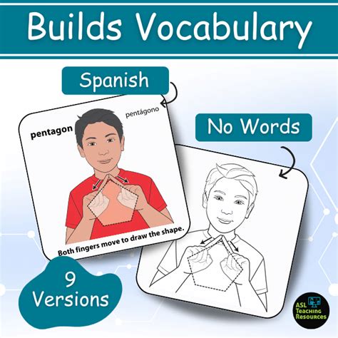 2D Shapes Flashcards ASL Teaching Resources
