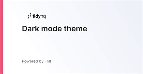 Dark Mode Theme