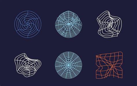 Premium Vector Retro Futuristic Elements For Design Big Collection Of Abstract Graphic