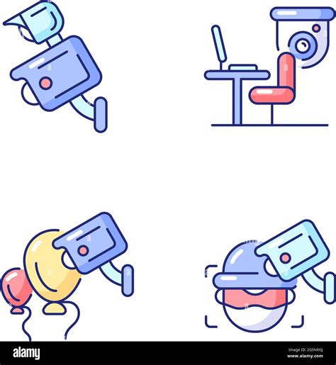 Surveillance Management Rgb Color Icons Set Stock Vector Image And Art Alamy