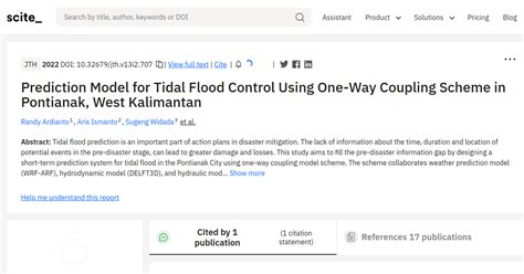 Prediction Model For Tidal Flood Control Using One Way Coupling Scheme